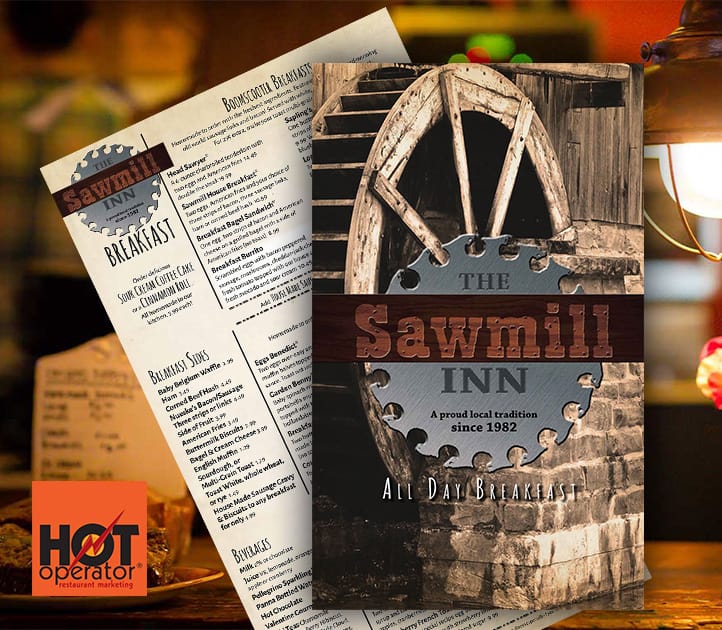 Design Engineering Sawmill Restaurant Menu Design